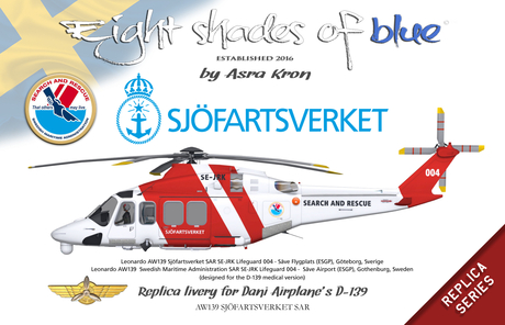 Second Life Marketplace - :: 8SB :: AW139 Swedish Maritime Administration Paint Kit